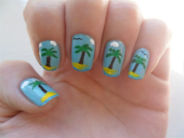 20 Palm Tree Nail Designs for a Tropical Summer Look