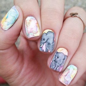 10 Playful Elephant Nail Art Ideas for Animal Lovers
