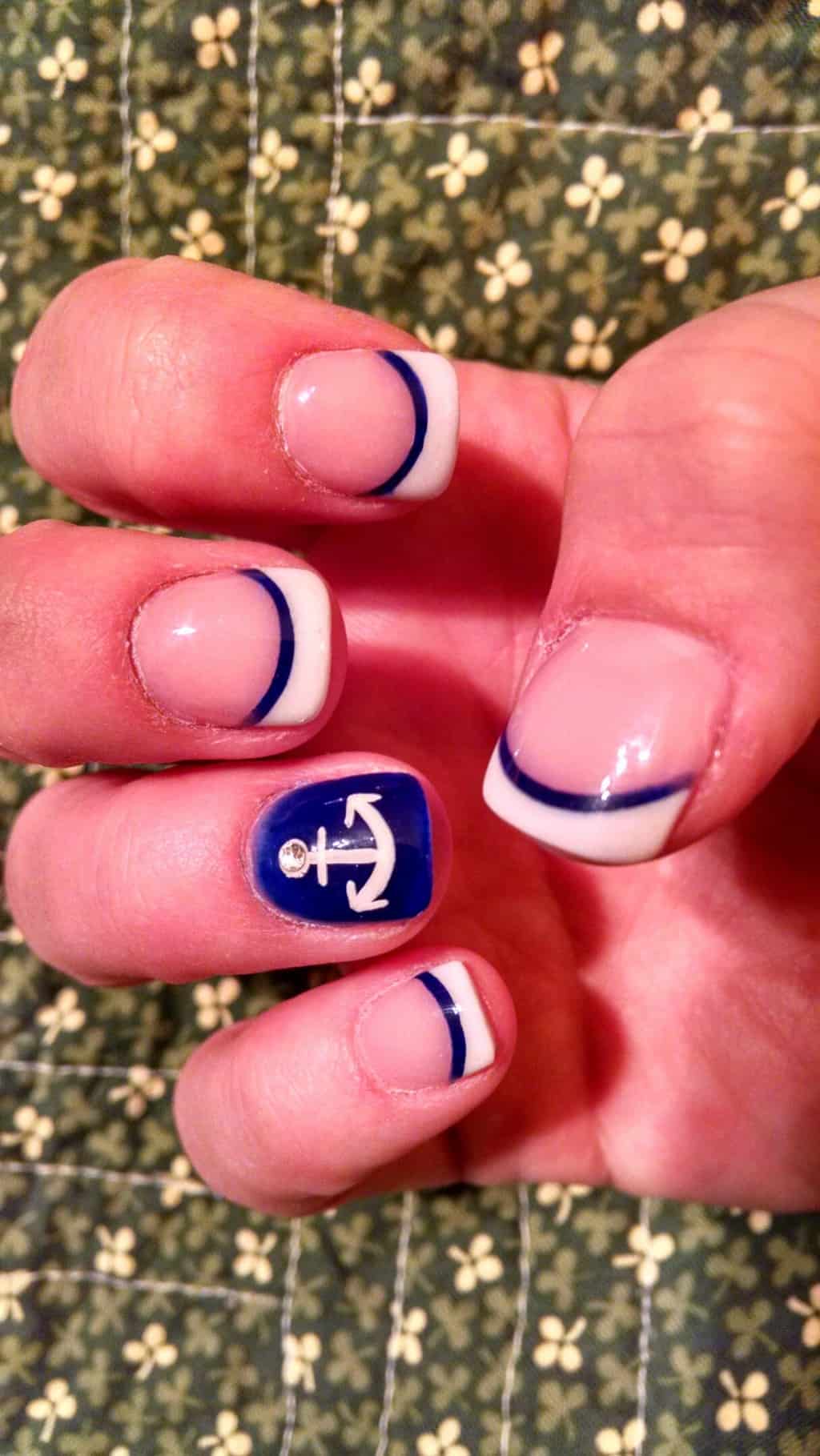 25 Nautical Nail Designs: Anchors, Stripes, and Navy Blue