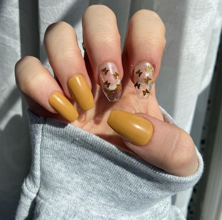 25 Mustard Yellow Nail Ideas to Brighten Up Your Fingertips ...