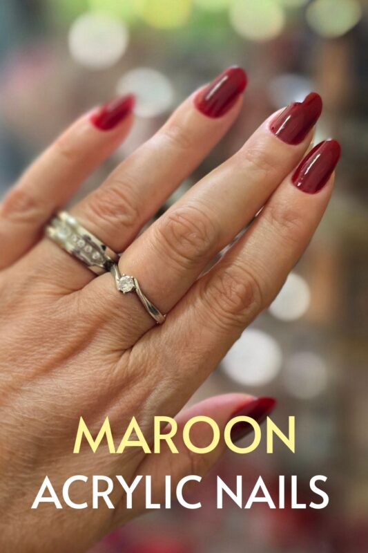 12 Maroon Acrylic Nail Ideas Perfect for Moody Vibes